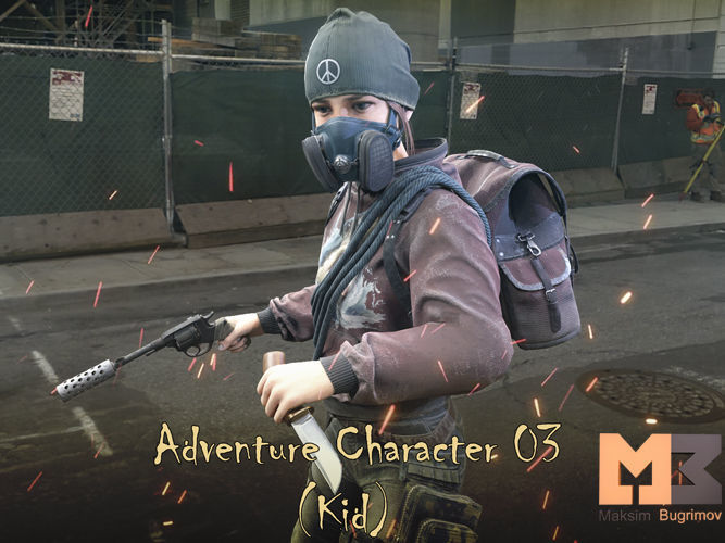 3D model Adventure 03 Kid VR / AR / low-poly | CGTrader