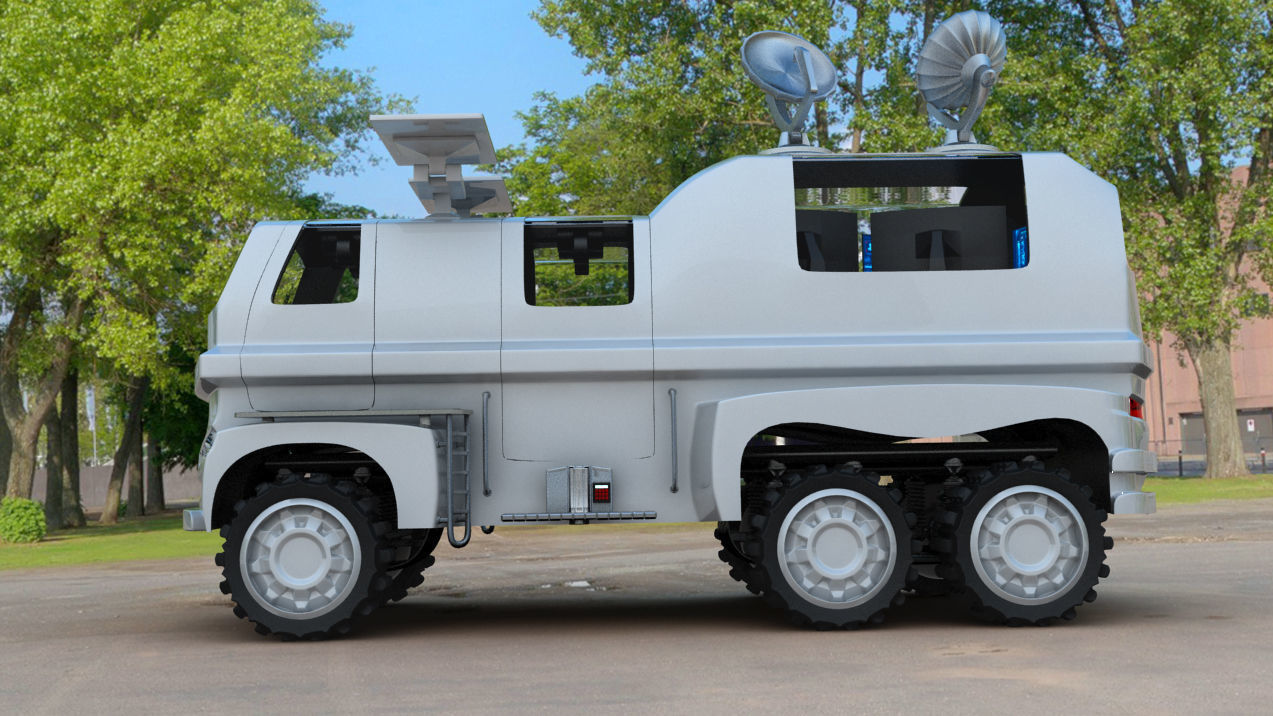 Futuristic Mobile Space Observatory Vehicle 3D model | CGTrader