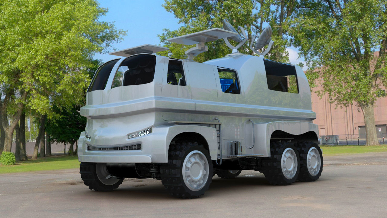 Futuristic Mobile Space Observatory Vehicle 3D model | CGTrader