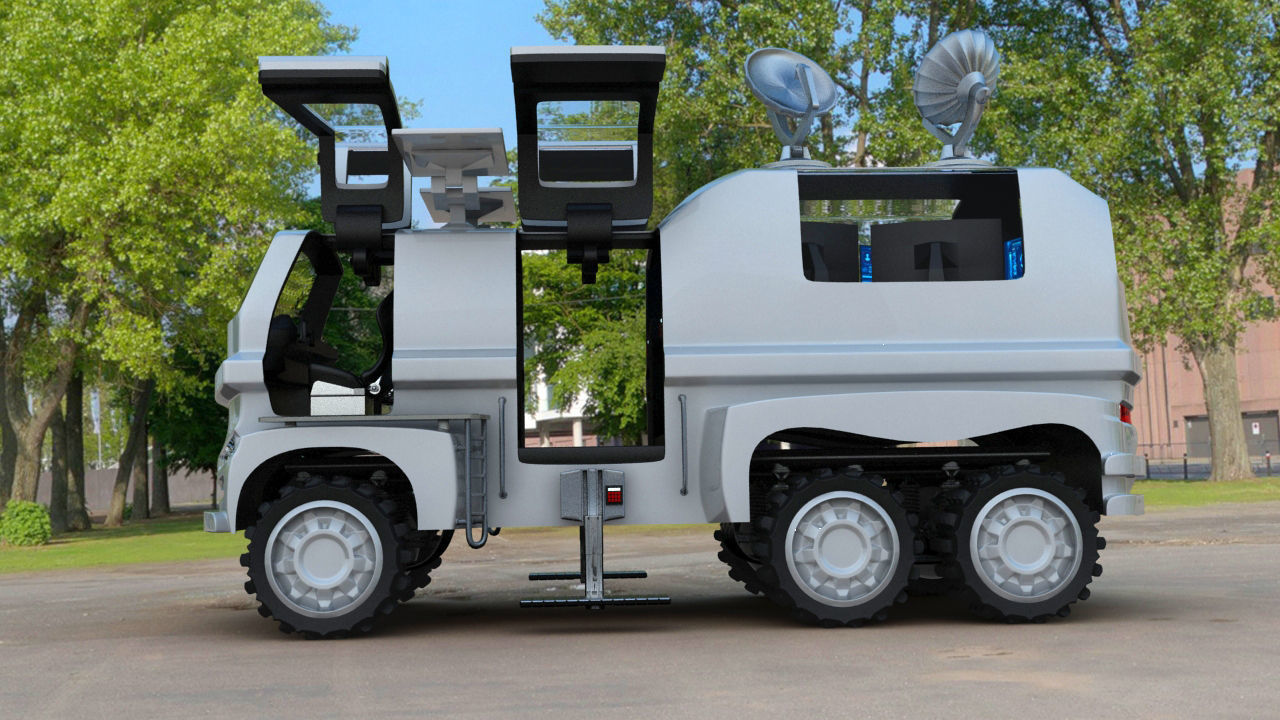 Futuristic Mobile Space Observatory Vehicle 3D model | CGTrader