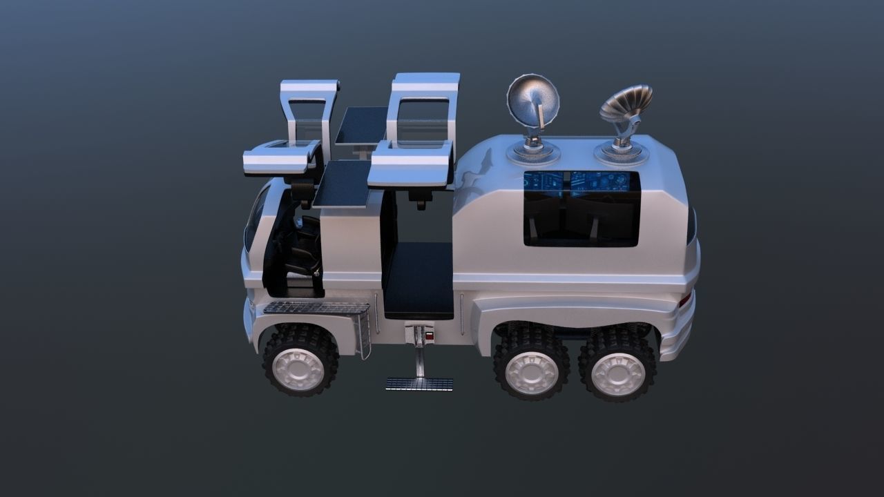 Futuristic Mobile Space Observatory Vehicle 3D model | CGTrader