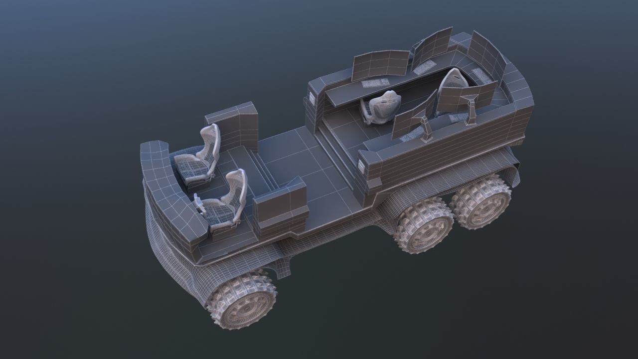 Futuristic Mobile Space Observatory Vehicle 3D model | CGTrader