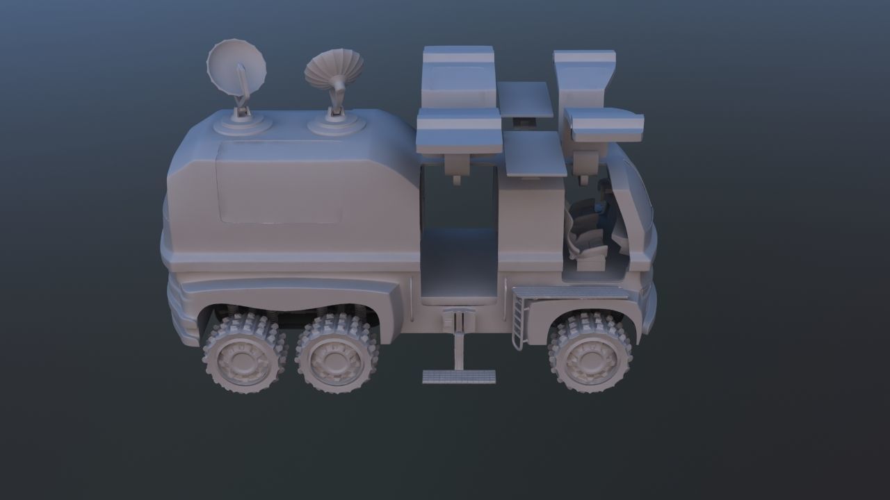 Futuristic Mobile Space Observatory Vehicle 3D model | CGTrader