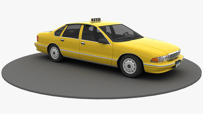 3D model New York Taxi Yellow Cab 3d Model VR / AR / low-poly | CGTrader