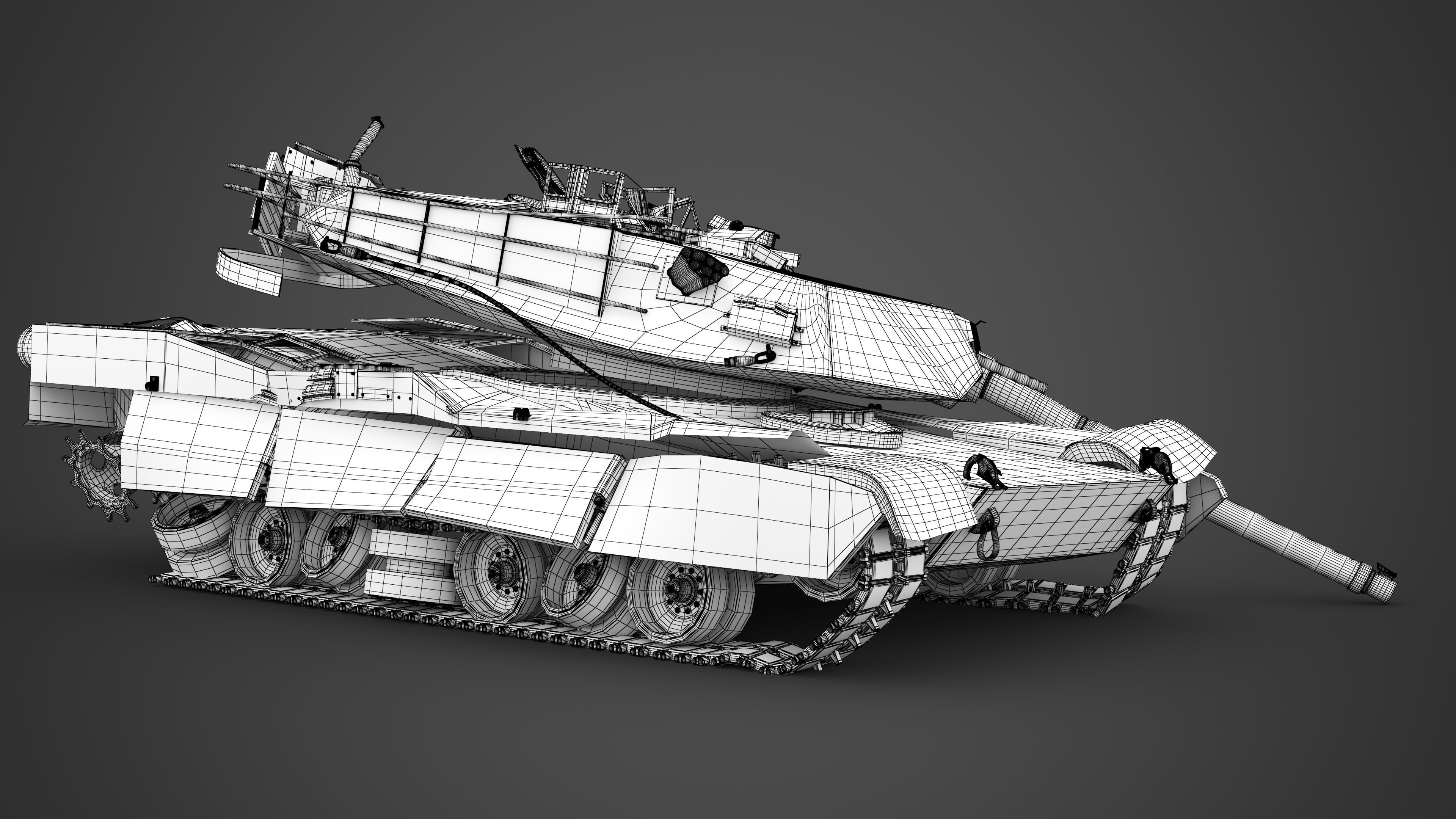 M1A2 Abrams Destroyed 3D model | CGTrader