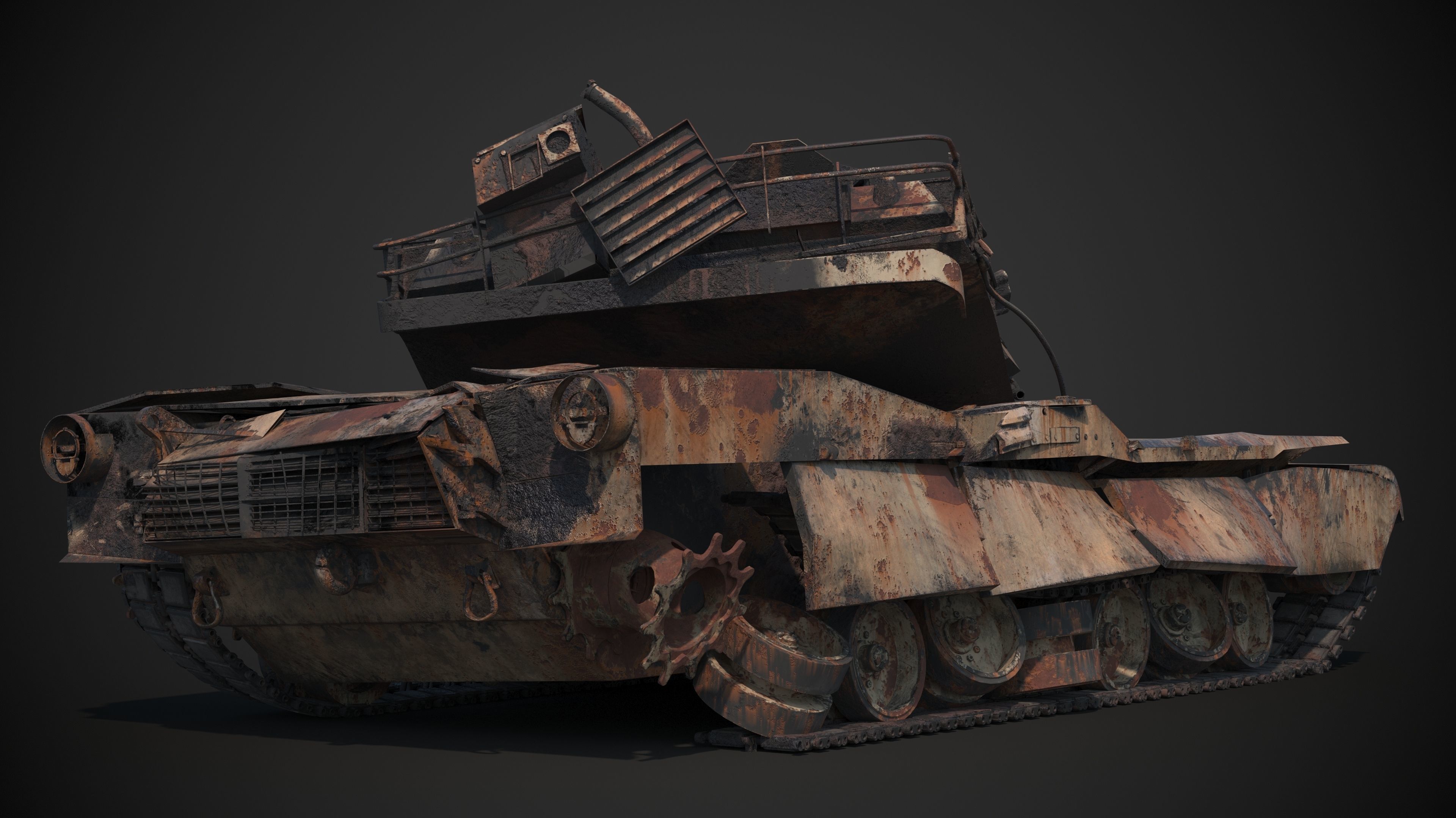 M1A2 Abrams Destroyed 3D model | CGTrader