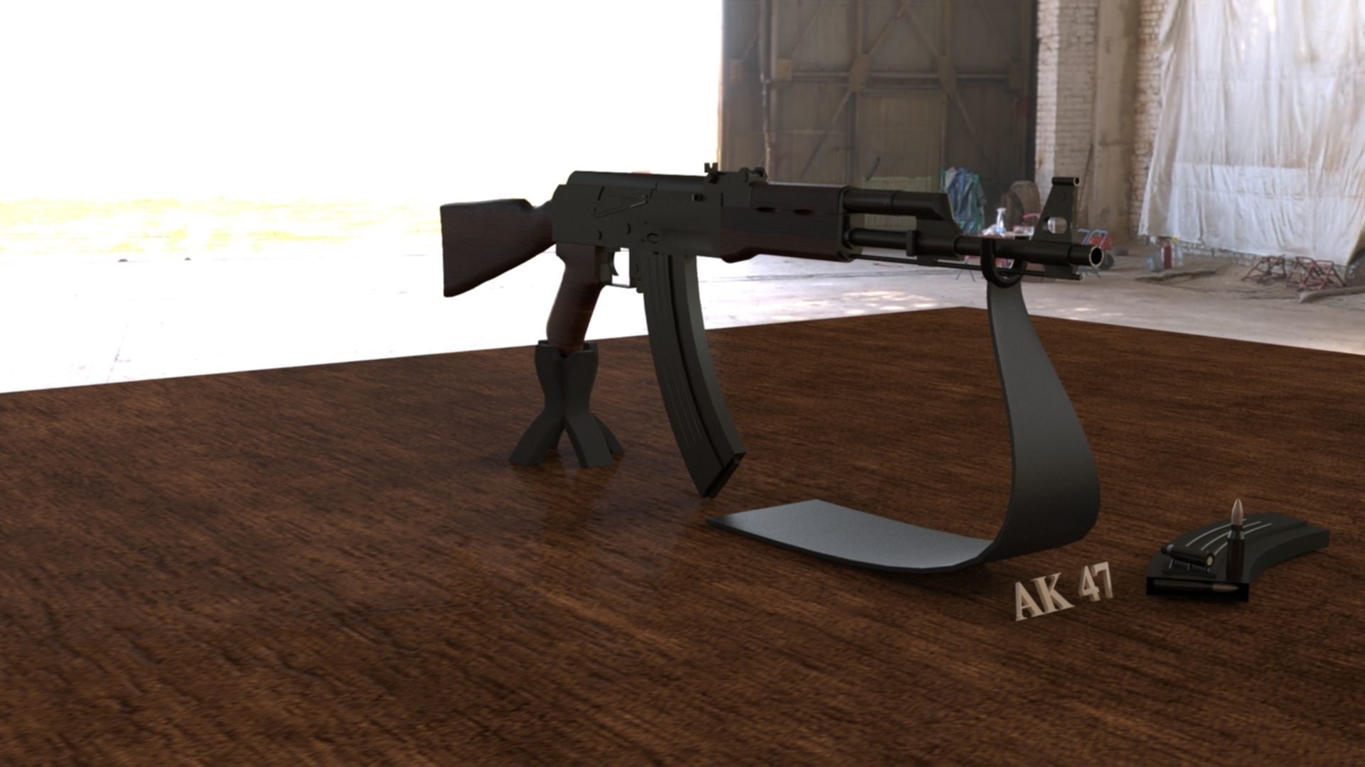3D model Russian AK-47 Assault Rifle VR / AR / low-poly | CGTrader