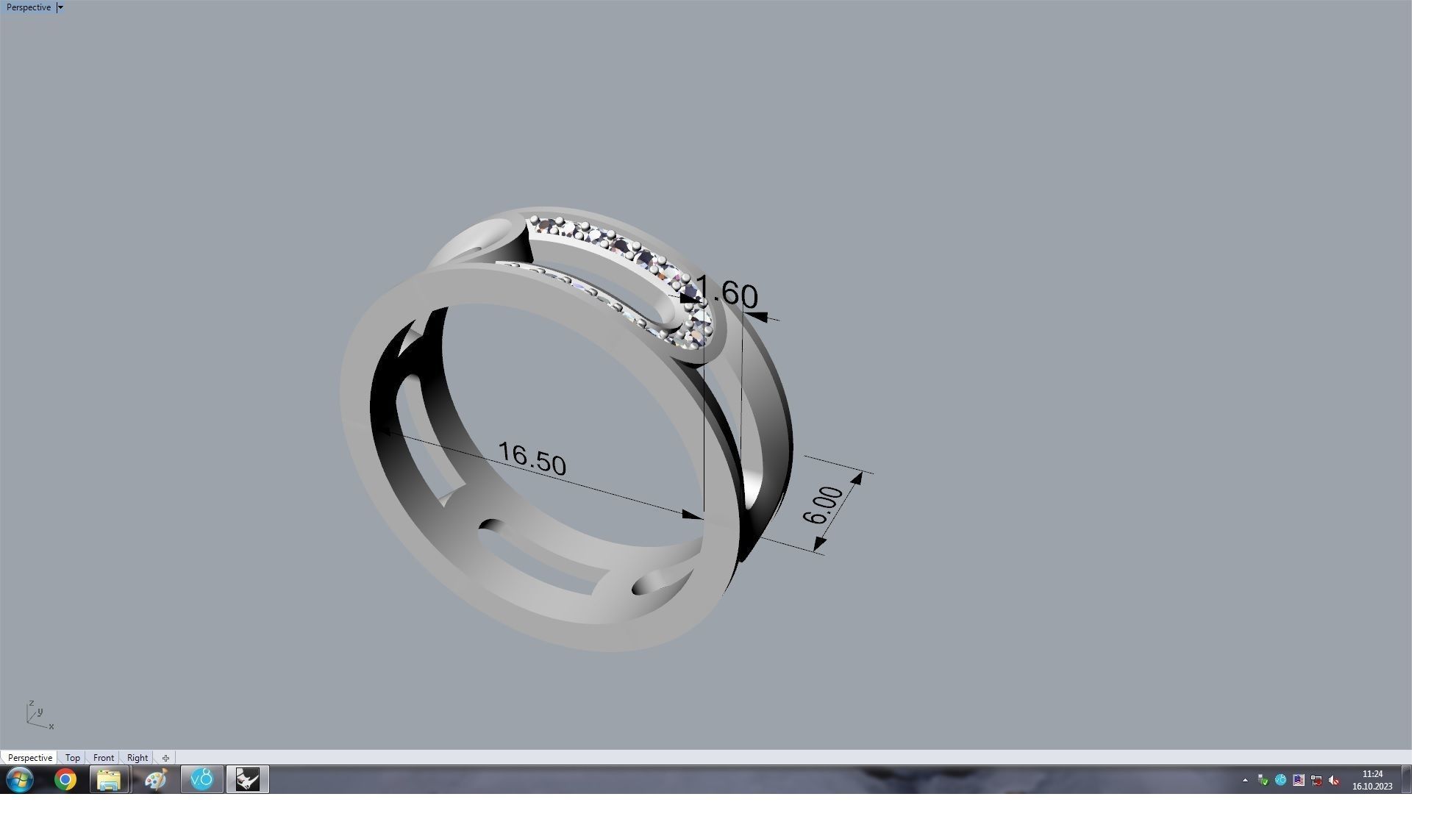 Eternity Layered and Paved Ring 3D model 3D printable | CGTrader