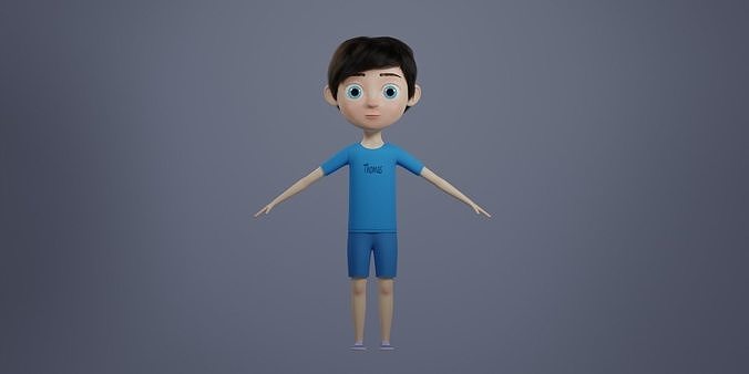 cartoon boy 3D model | CGTrader
