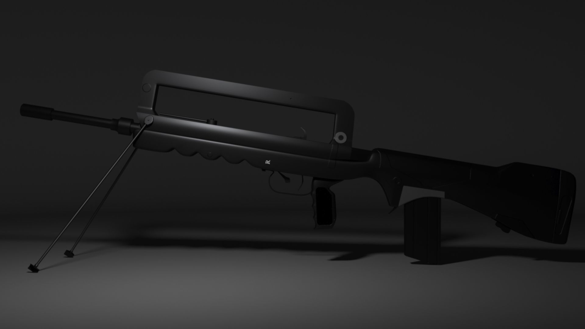 3D model Highly Detailed French FAMAS F1 Assault Rifle 3D Model VR / AR ...