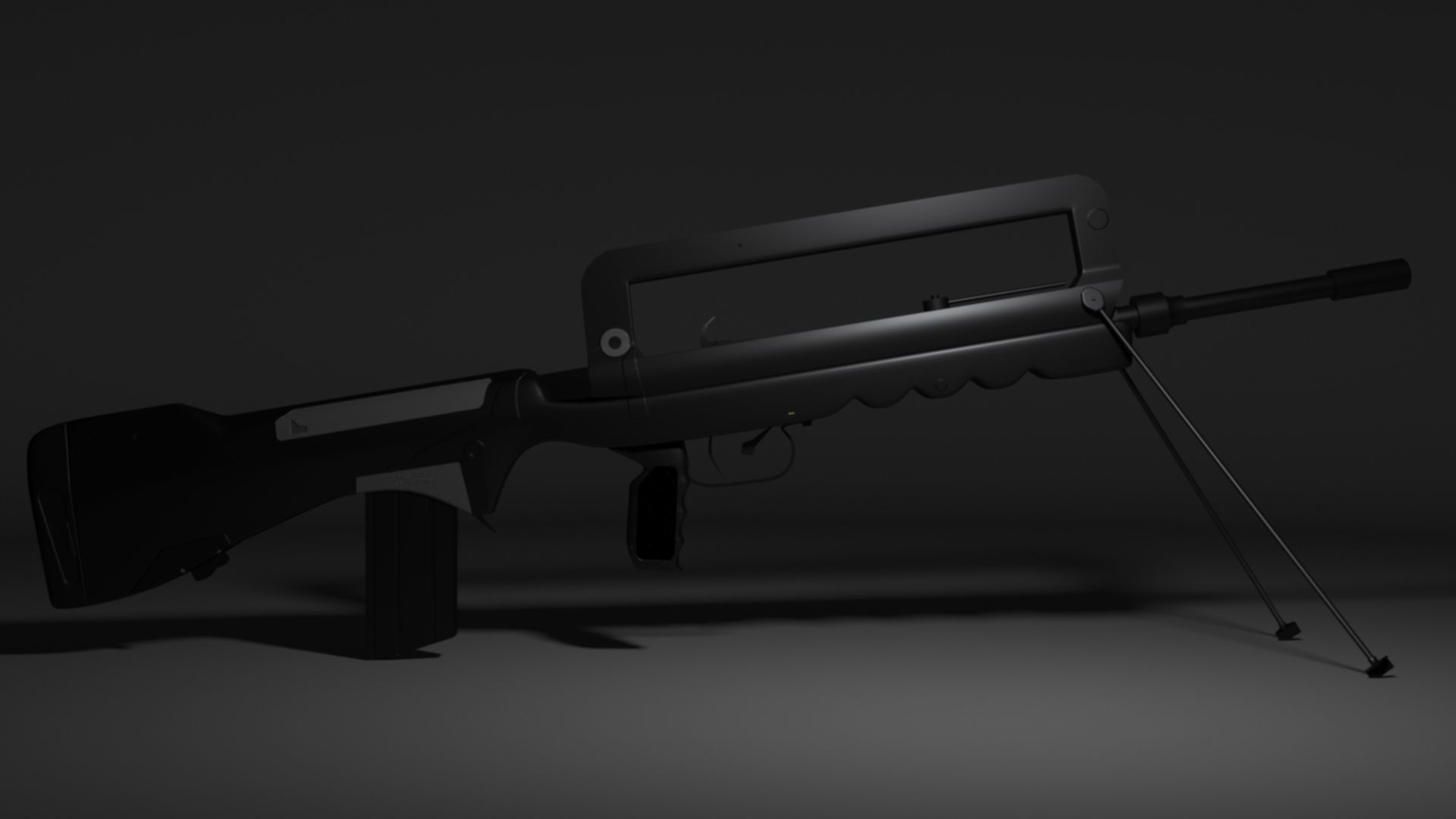 3D model Highly Detailed French FAMAS F1 Assault Rifle 3D Model VR / AR ...