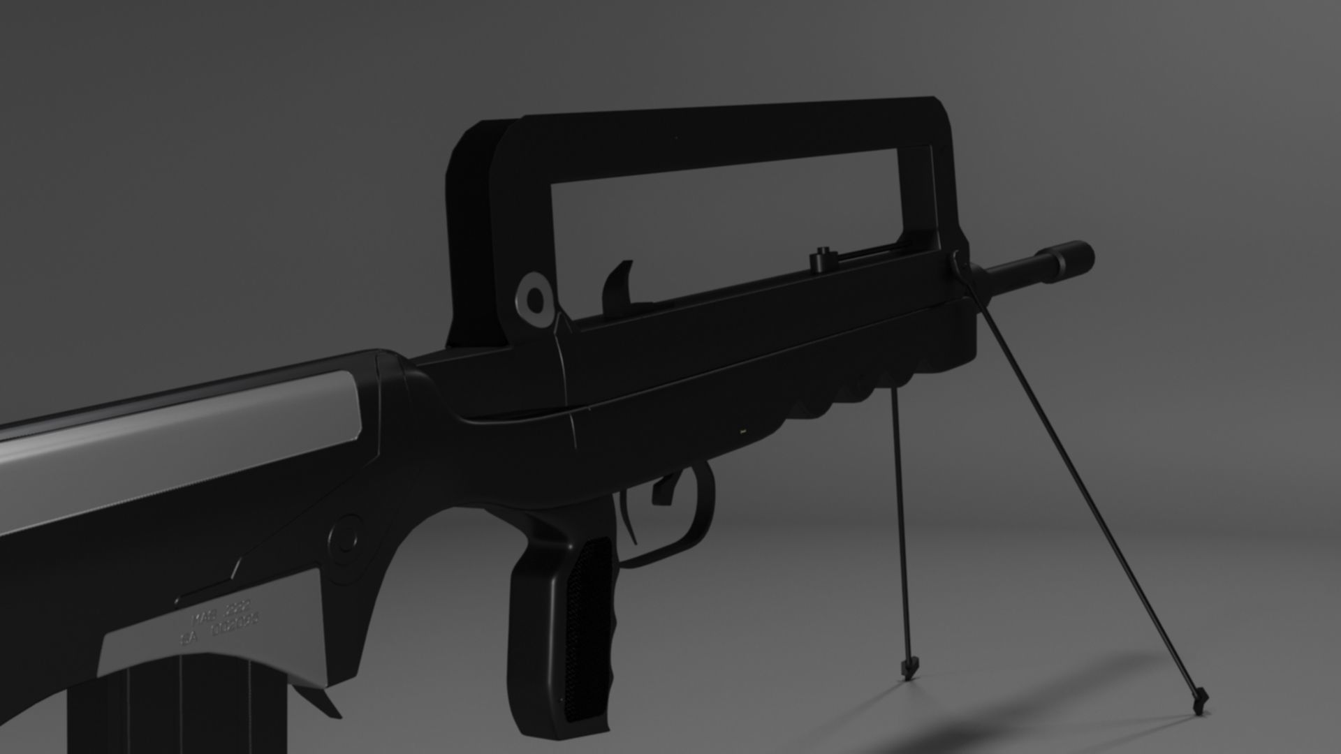 3D model Highly Detailed French FAMAS F1 Assault Rifle 3D Model VR / AR ...