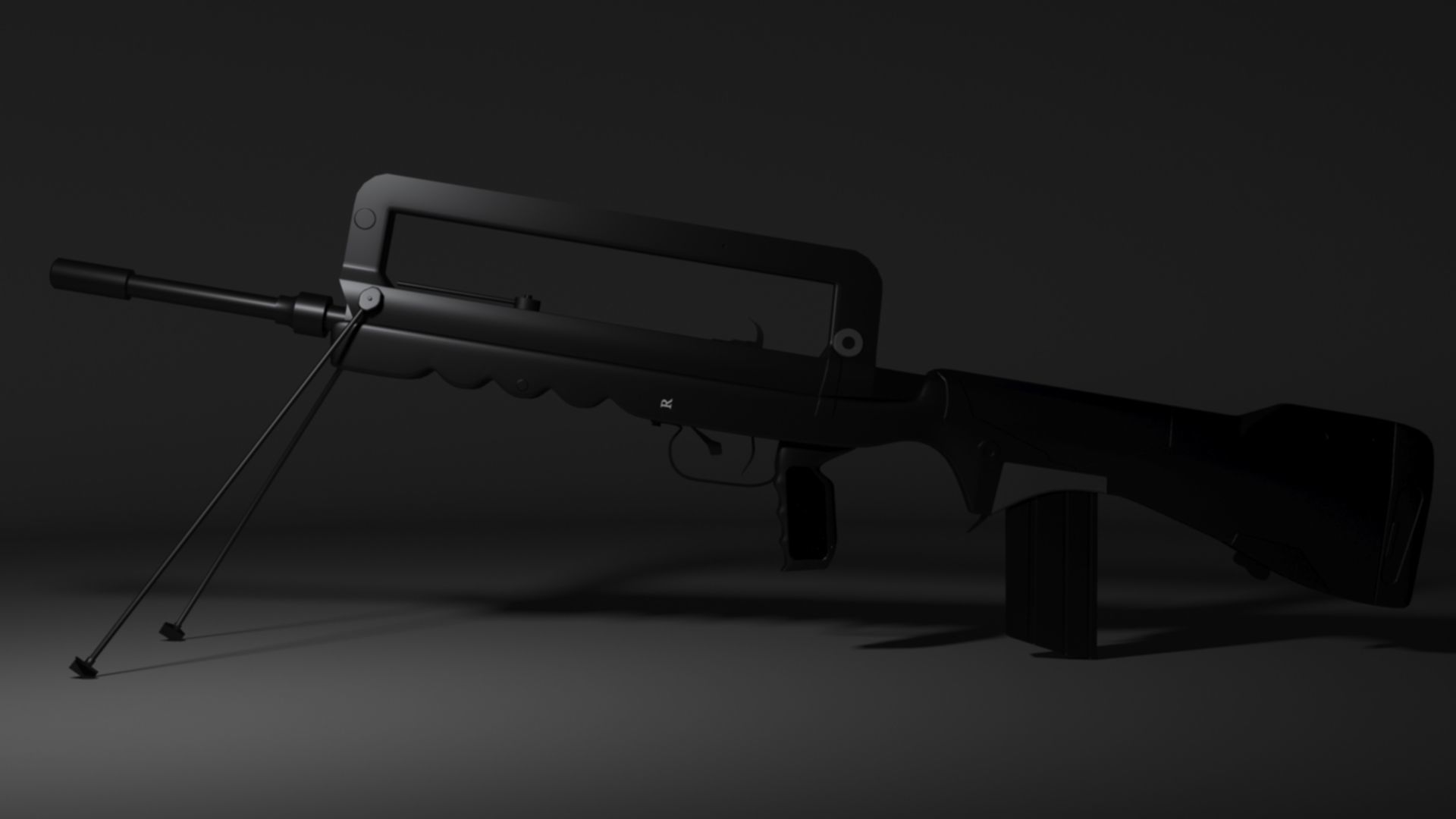 3D model Highly Detailed French FAMAS F1 Assault Rifle 3D Model VR / AR ...