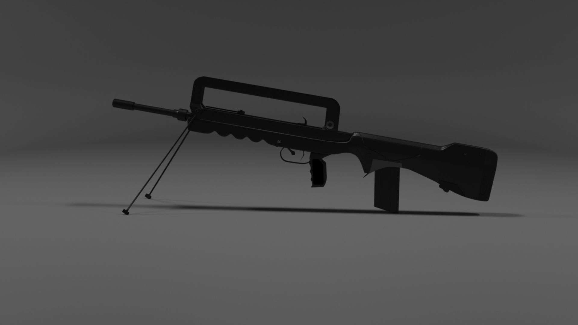 3D model Highly Detailed French FAMAS F1 Assault Rifle 3D Model VR / AR ...