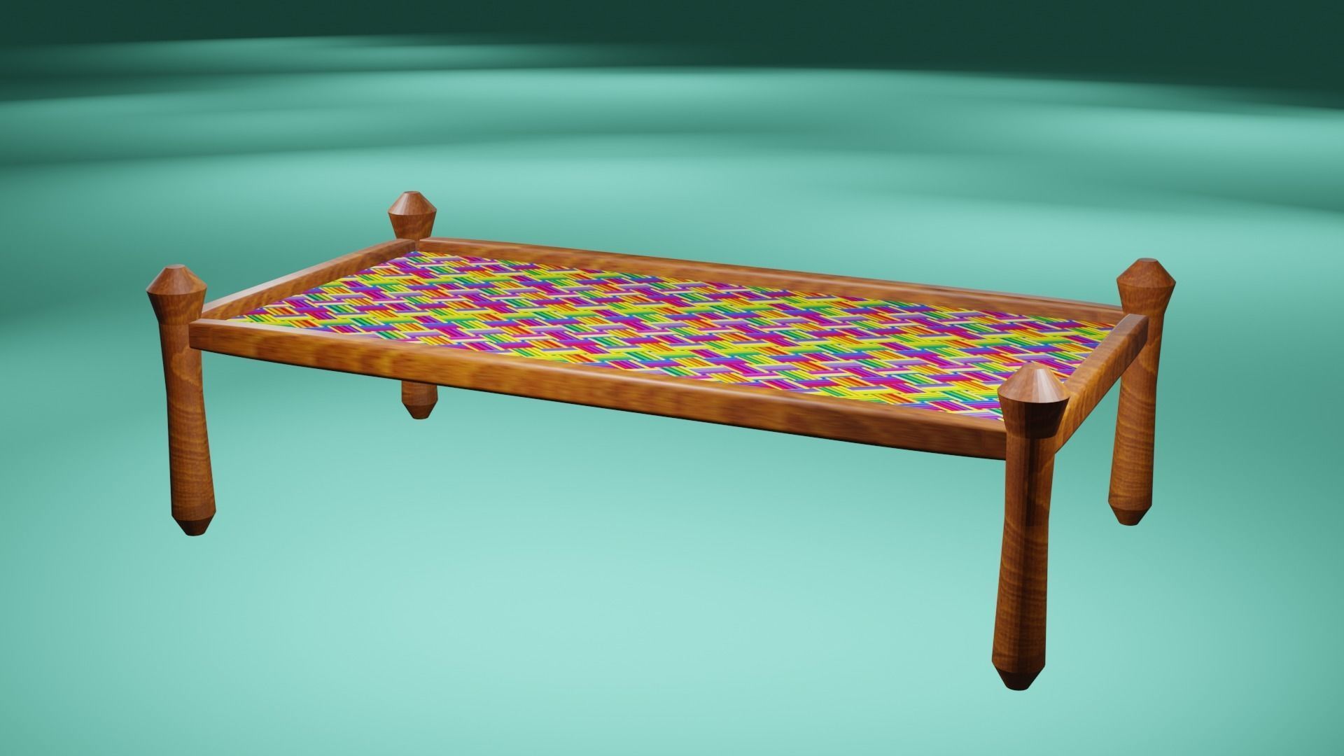 Charpai Khat Bed 3D model | CGTrader