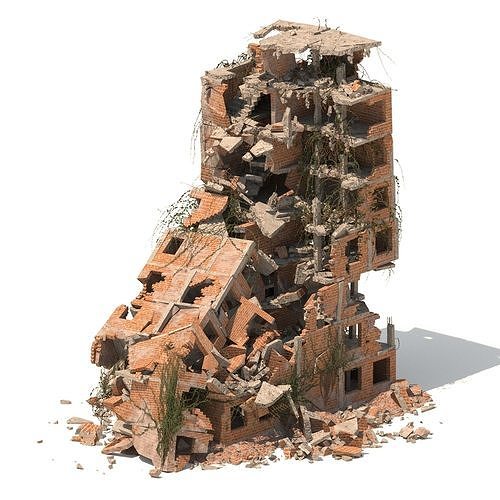 Destroyed Building V1 3D model | CGTrader