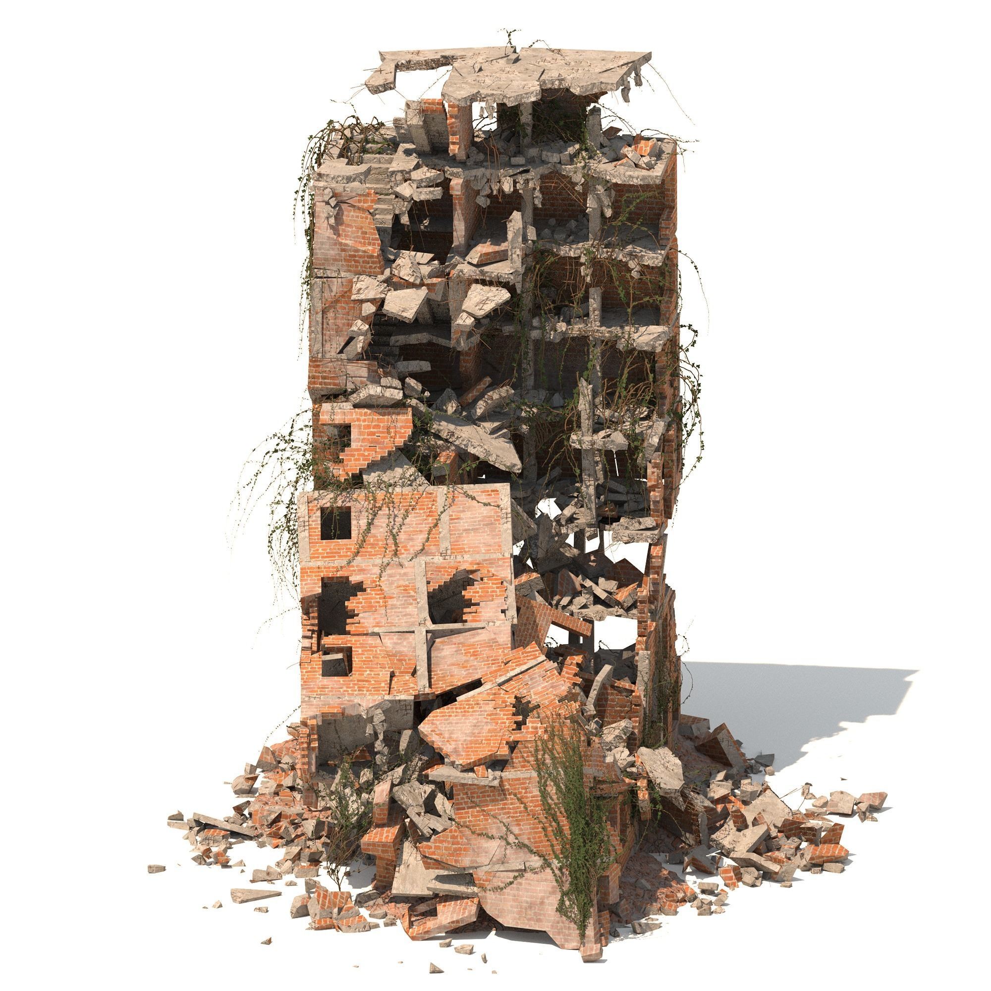Destroyed Building V1 3D model | CGTrader