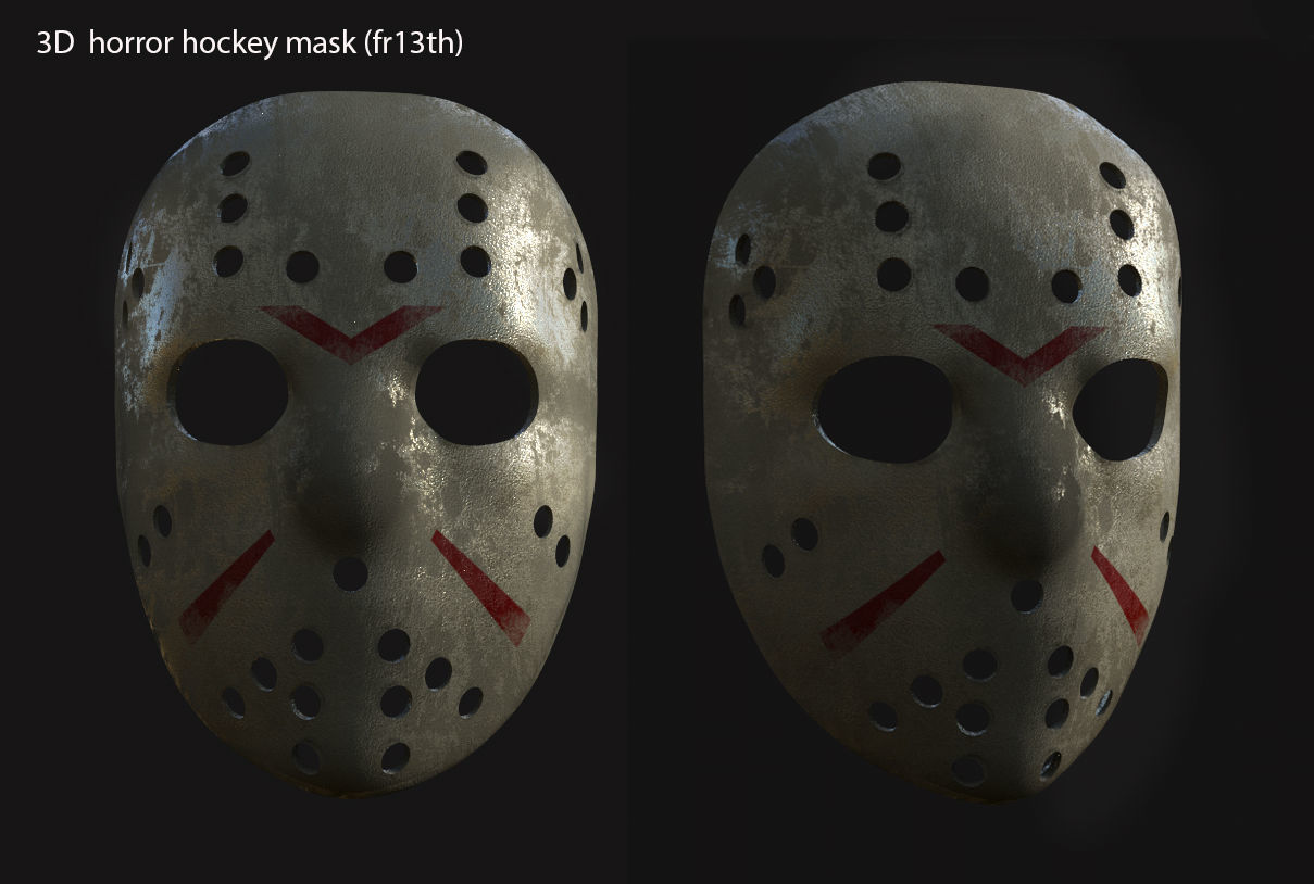 horror hockey mask fri 13th 3D model | CGTrader