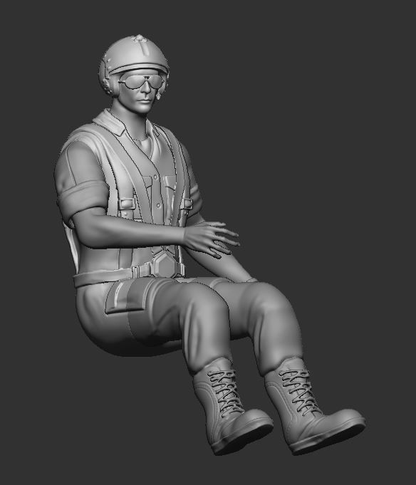 Pilot Statue 3D model 3D printable | CGTrader