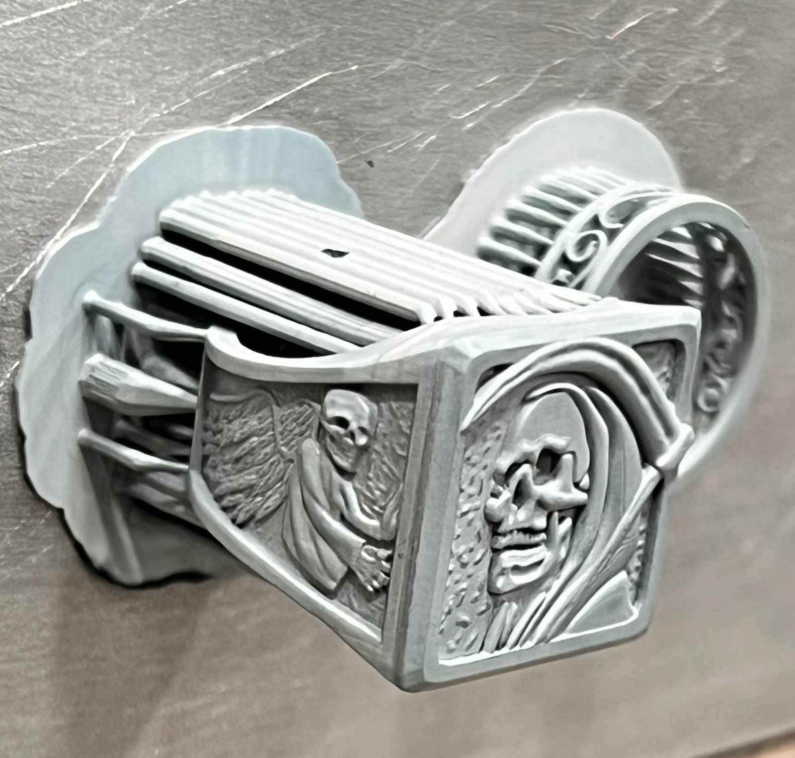 Winged Skeleton Death Ring Eternally Captivating 3D model 3D printable ...