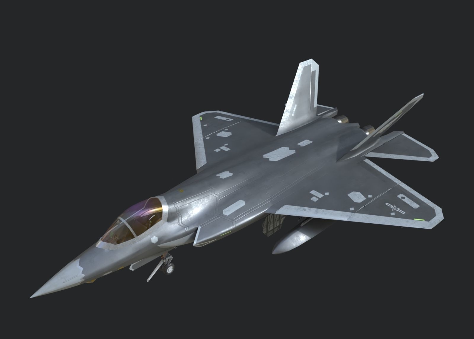 3D model 4 coatings of Shenyang J35 F35 gyrfalcon Fighter VR / AR / low ...
