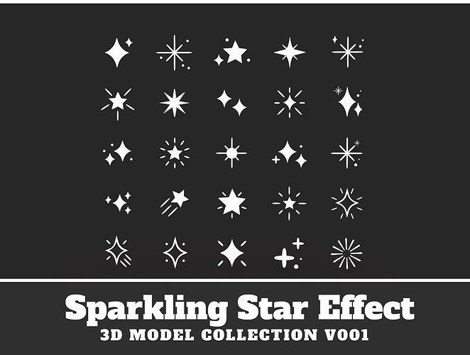 3D model Sparkling star effect v0001 VR / AR / low-poly | CGTrader