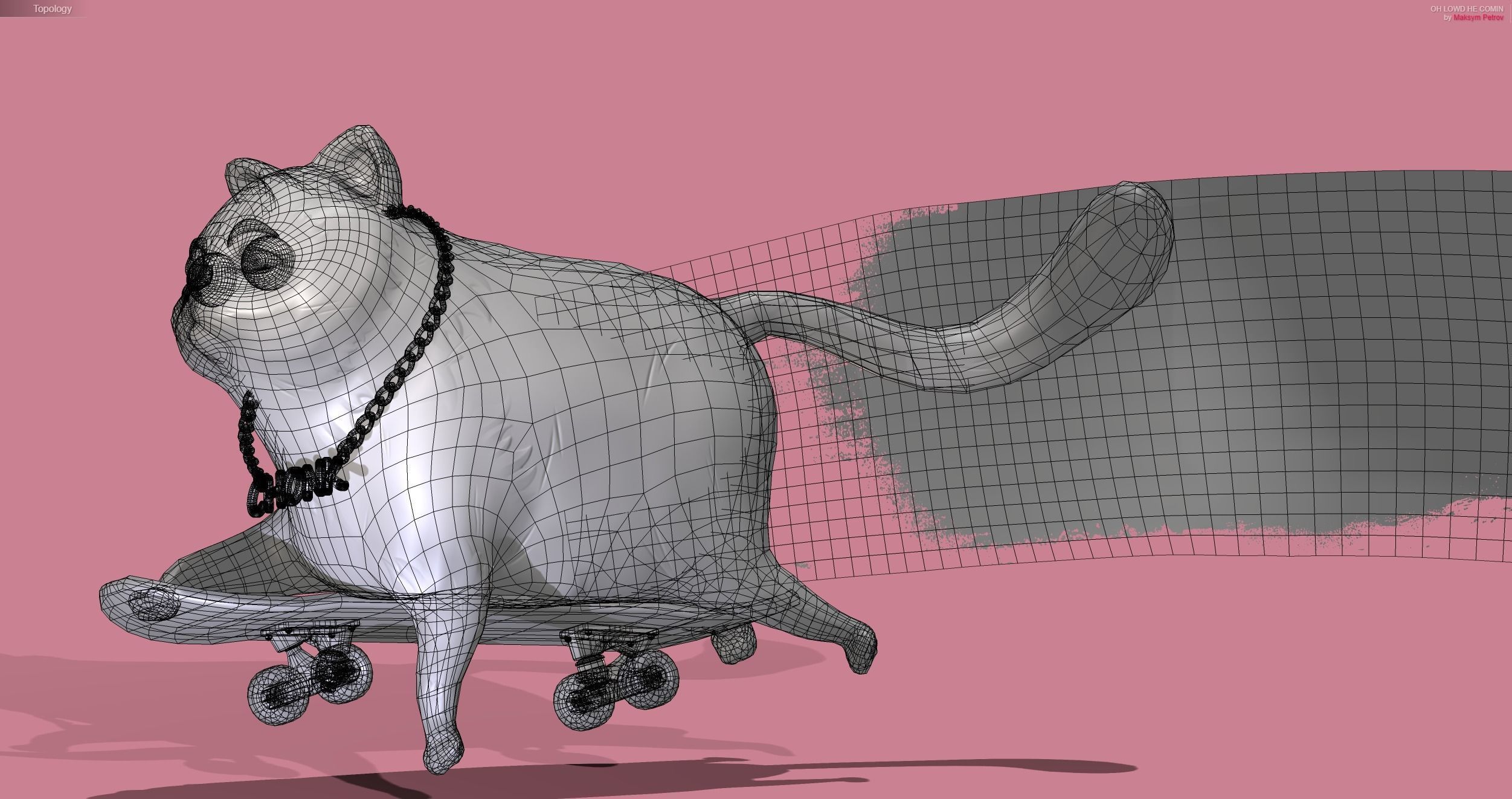 3D model Cat Chonk stylized handpainted VR / AR / low-poly | CGTrader