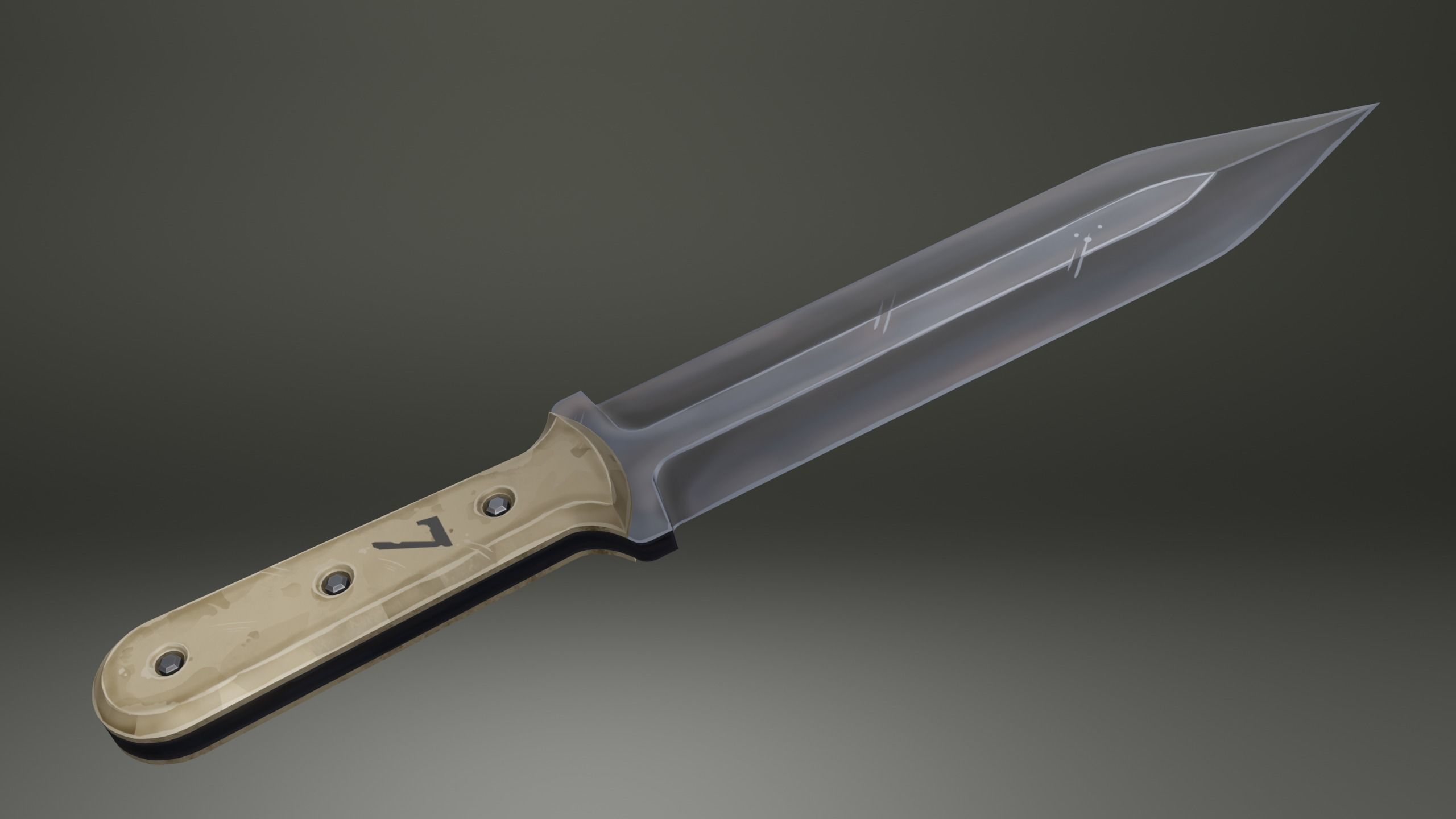 3D model Stylized Military Knife VR / AR / low-poly | CGTrader