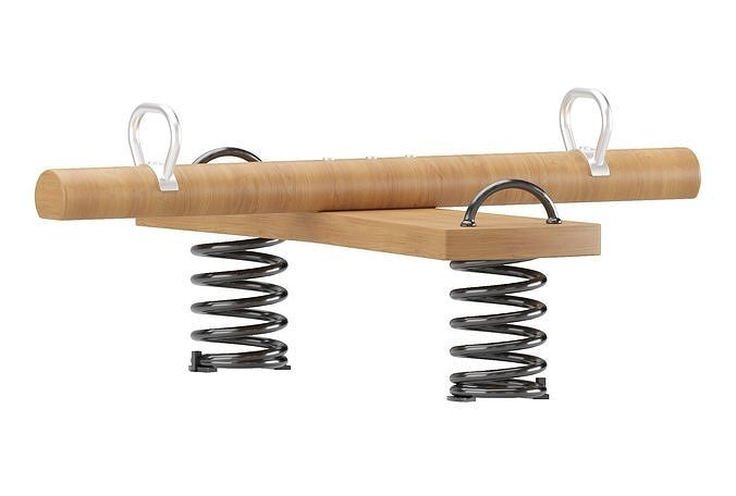 Robinia Wood Cross Spring Rider 3D model | CGTrader