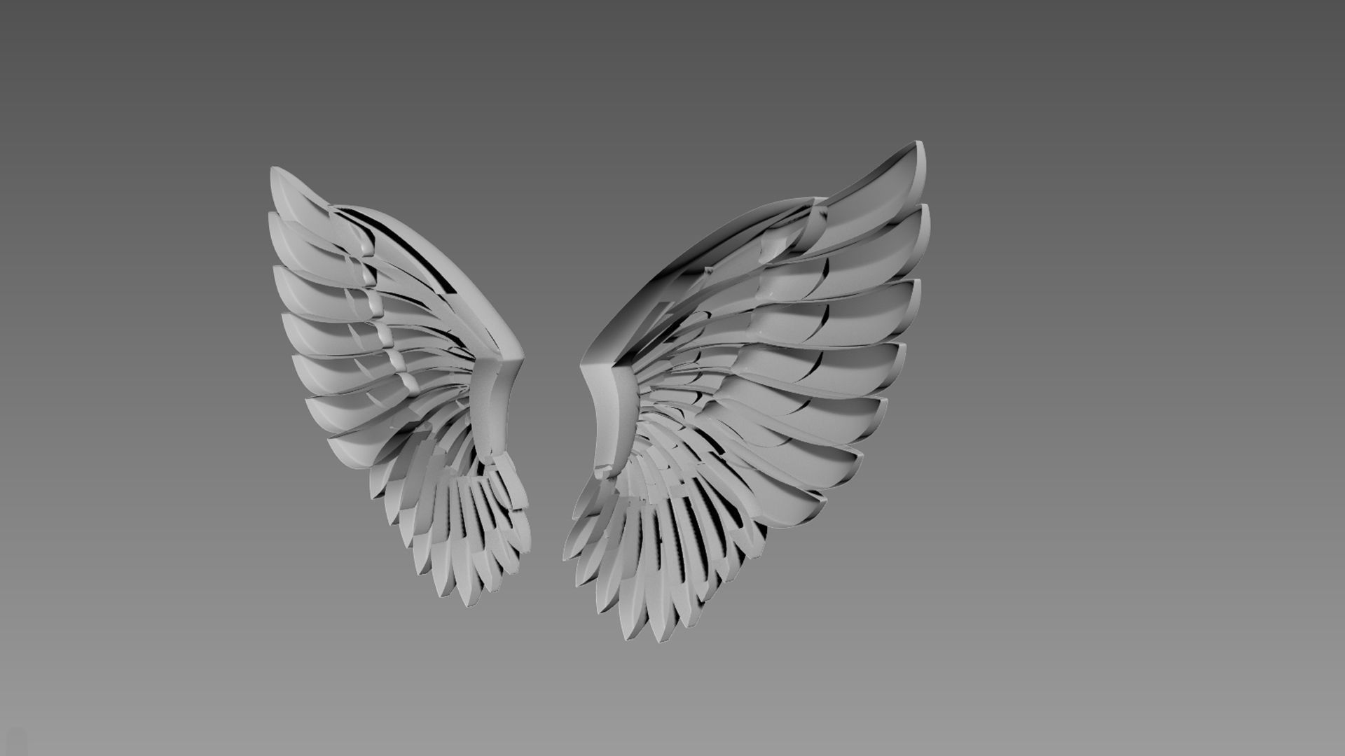 Wings relief 3D model | CGTrader