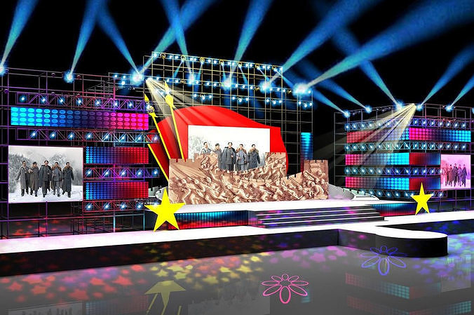 Concert party carnival stage 38 3D model | CGTrader