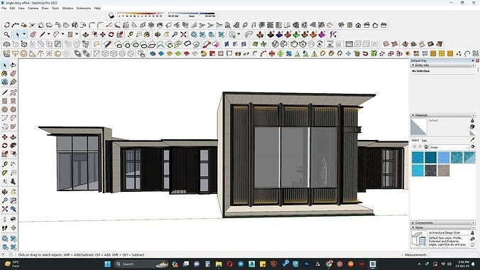 Single story office building 3d model 3D model | CGTrader