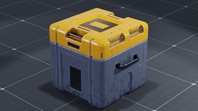 SCI-Fi Crate Game ready free 3D model | CGTrader