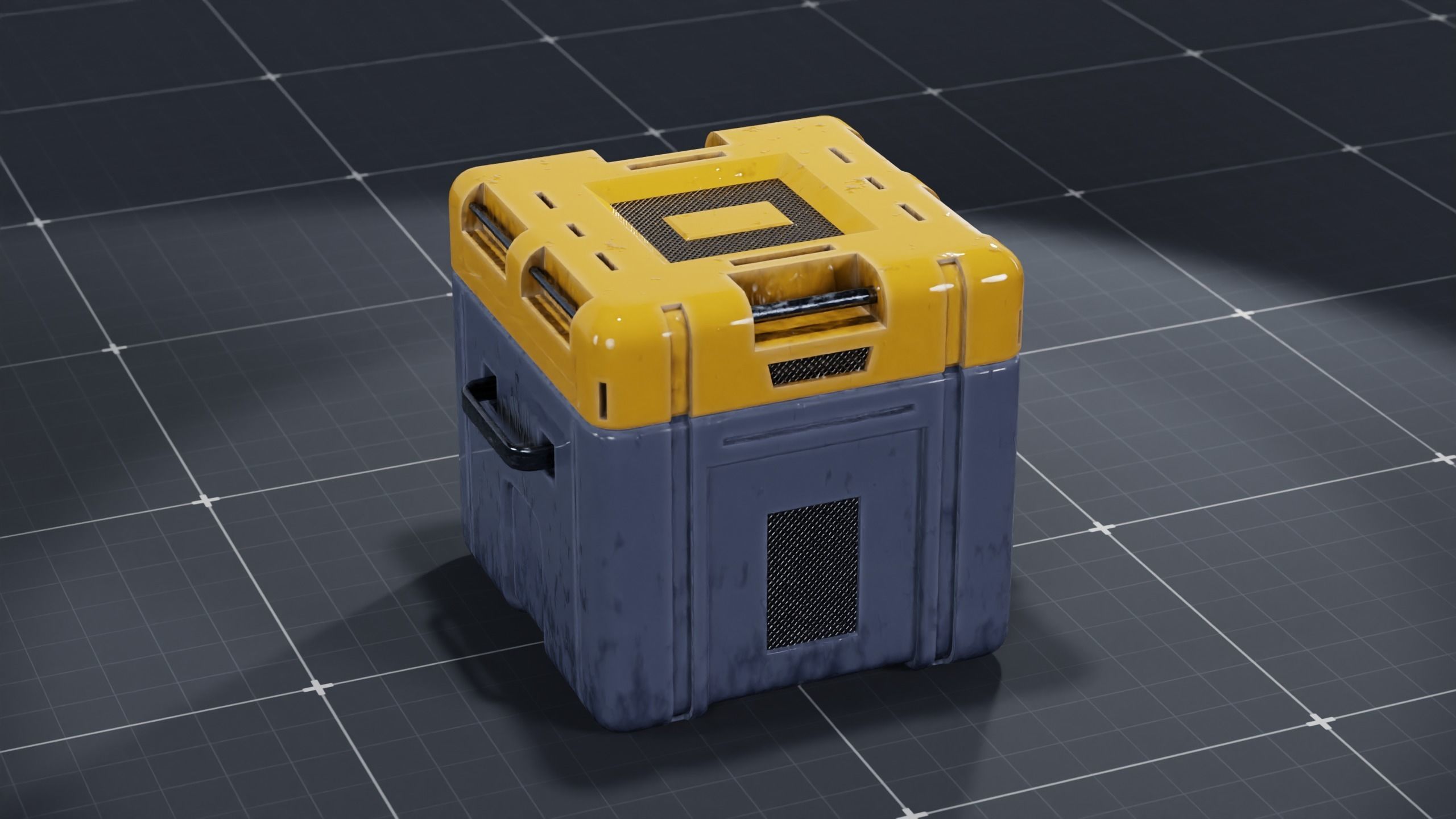 SCI-Fi Crate Game ready free 3D model | CGTrader