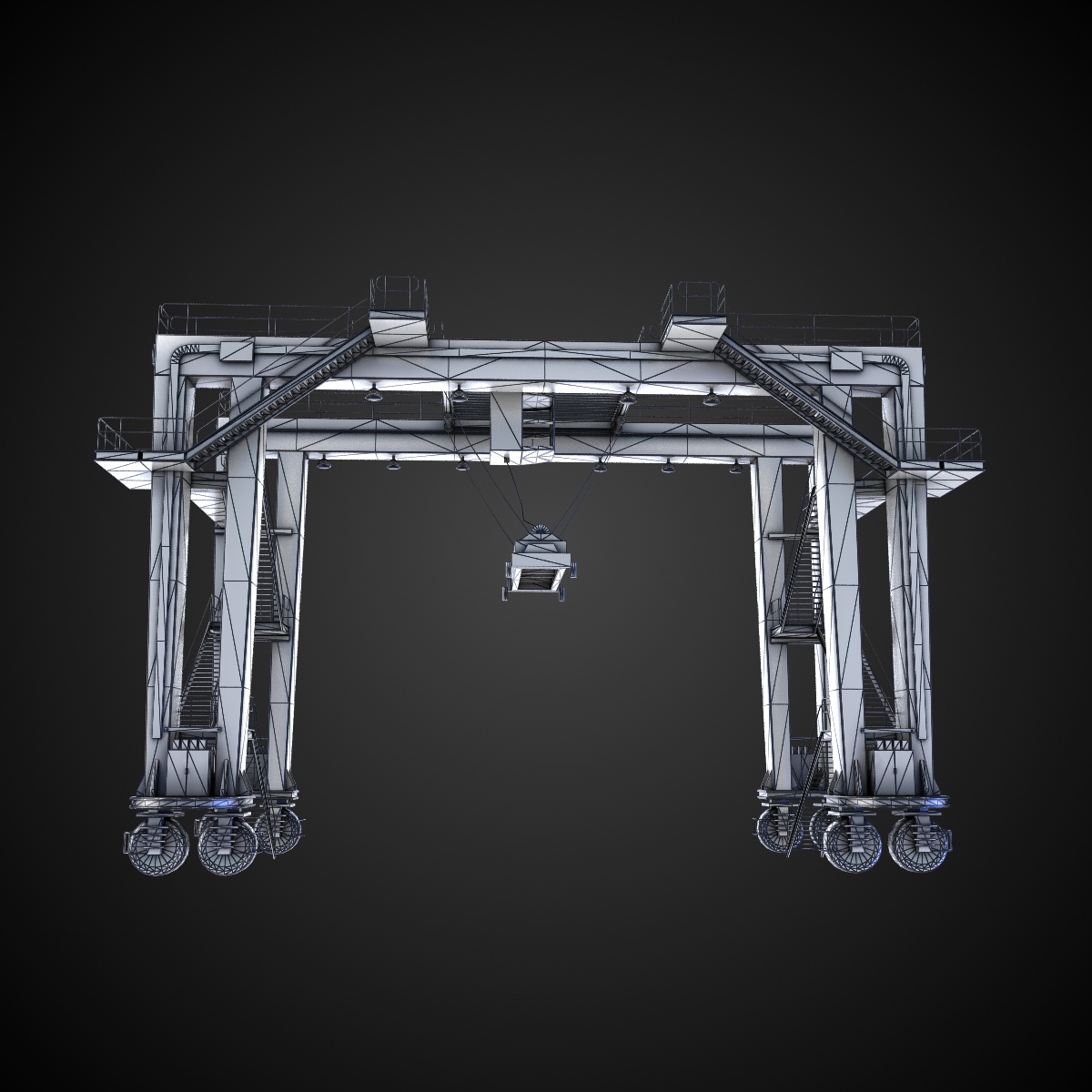 3D model Gantry Crane VR / AR / low-poly | CGTrader