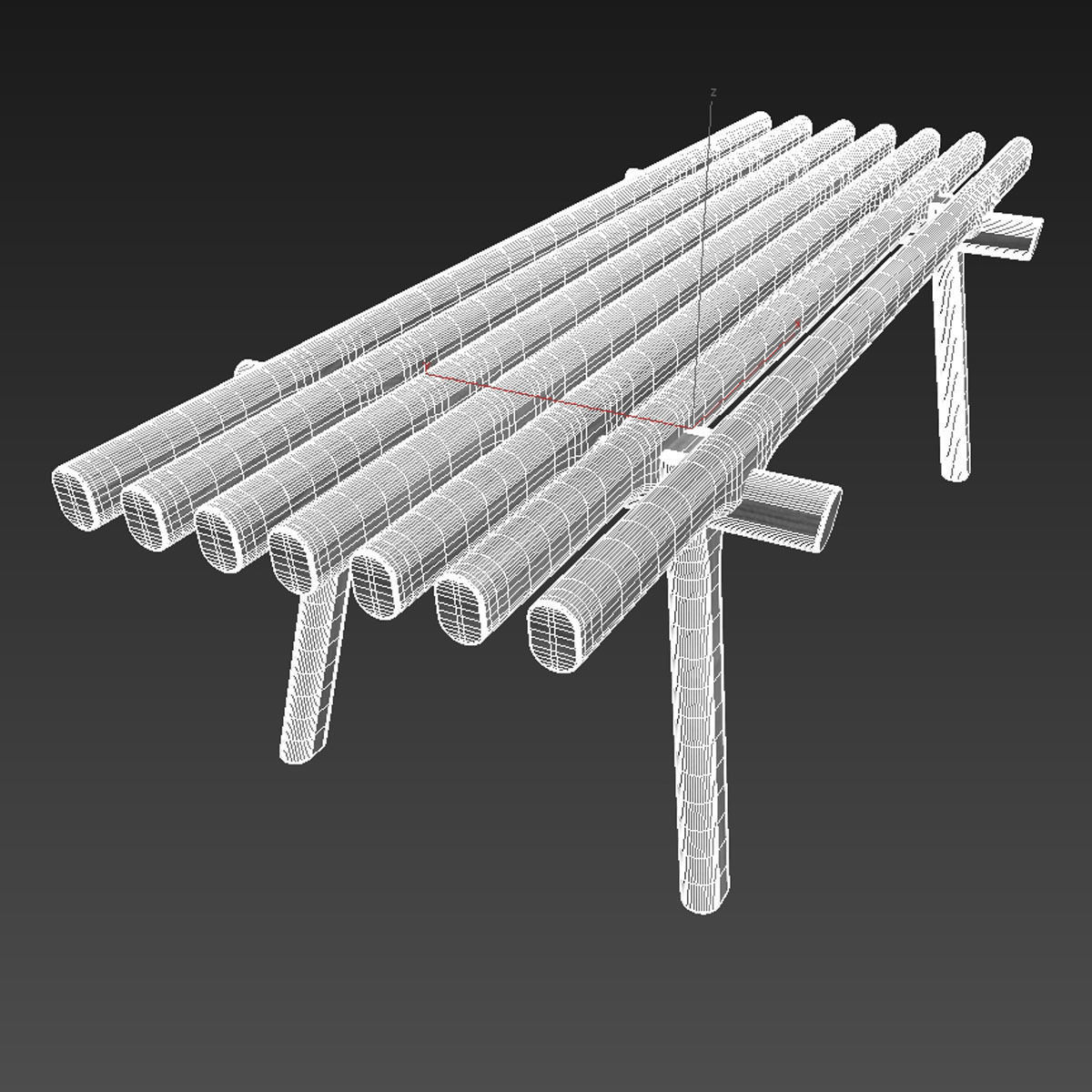 Kann Travis oak bench 3D model | CGTrader