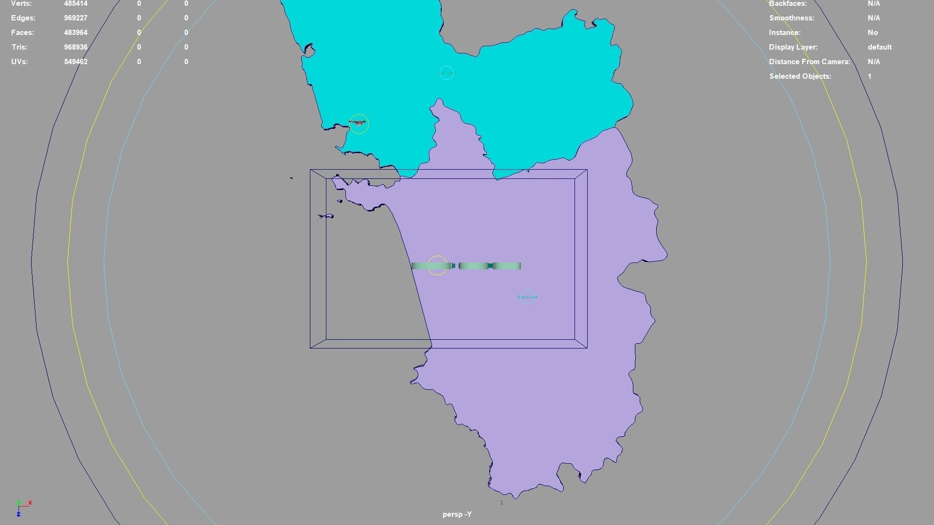 Goa India map region 3D model geography political geographic 3D model ...