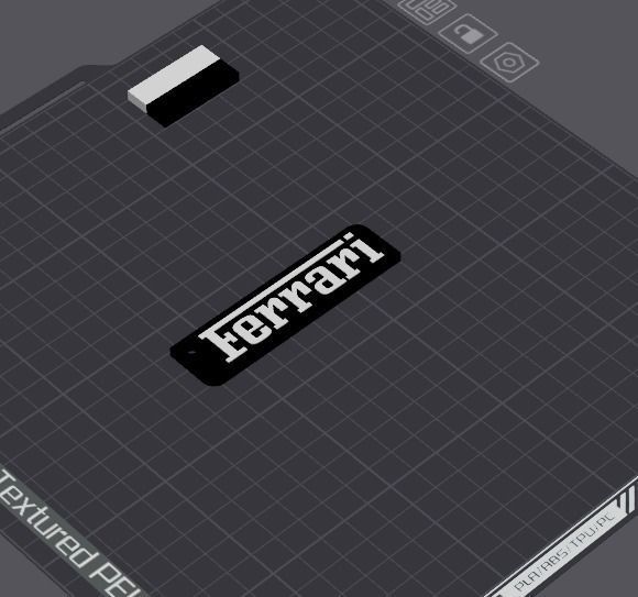 Keychain Ferrari II 3D model 3D printable | CGTrader