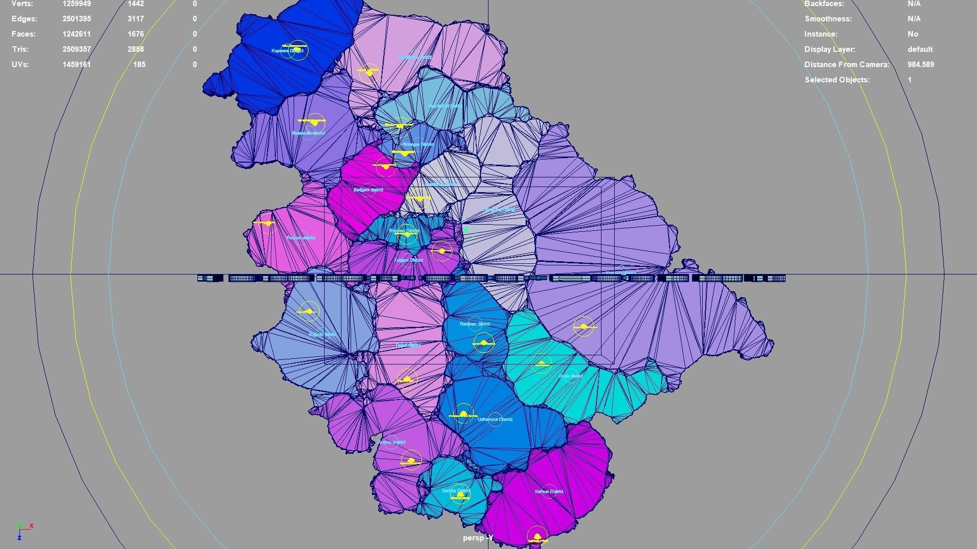 Jammu and Kashmir India map region 3D model geography political 3D ...
