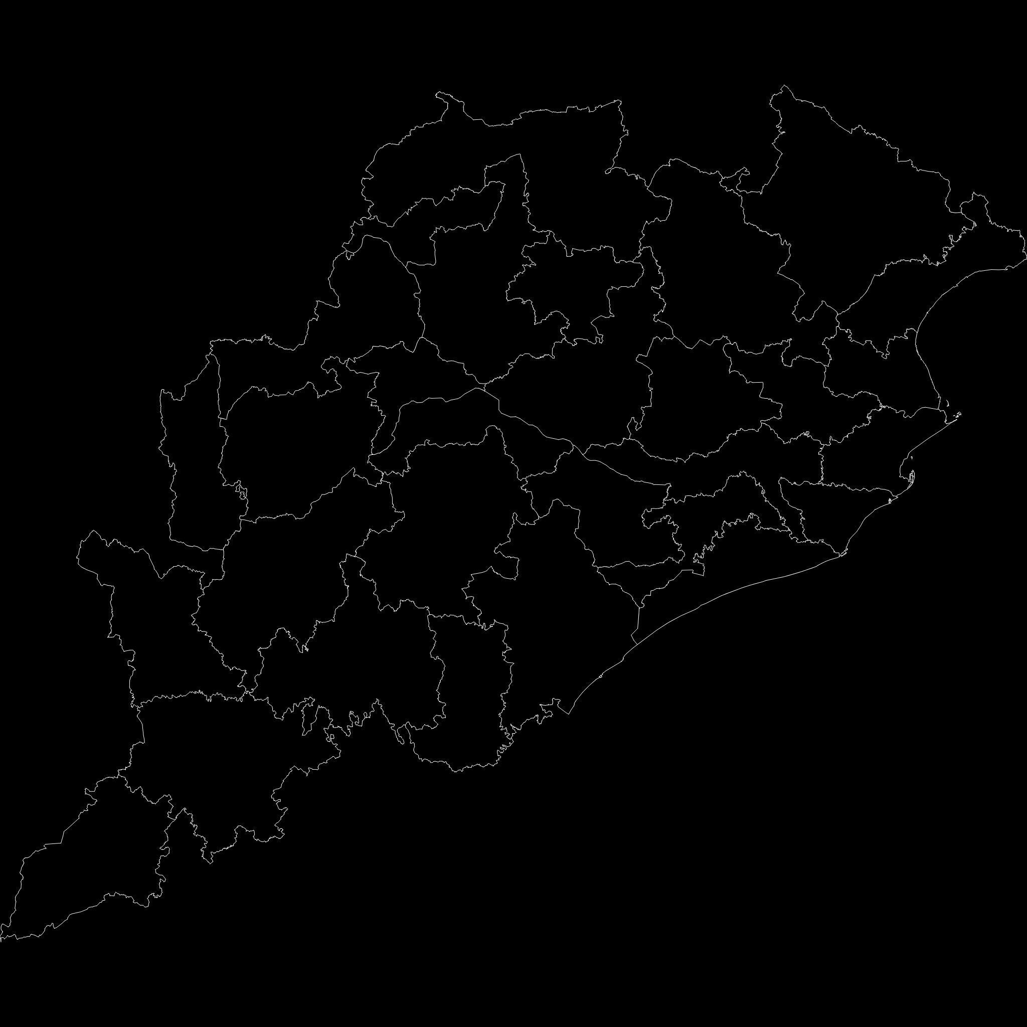 Odisha India map region 3D model geography political geographic 3D ...