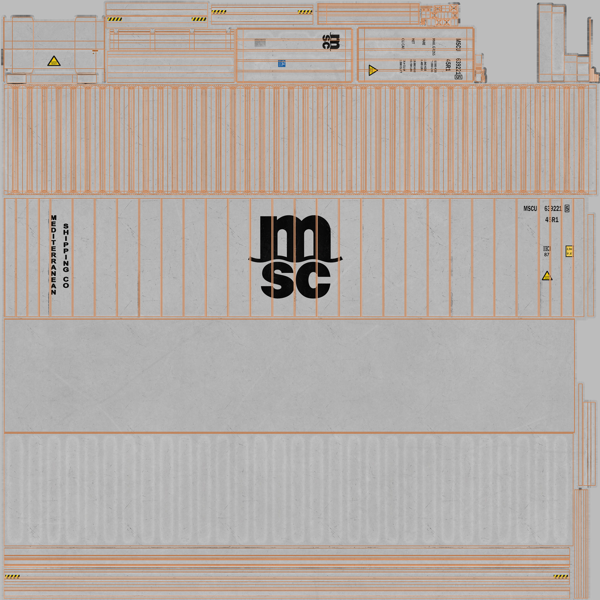 40ft MSC Container Reefer CARRIER 3D model | CGTrader