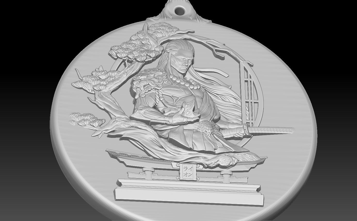 HM Samurai Warrior Keychain 3D model 3D printable | CGTrader