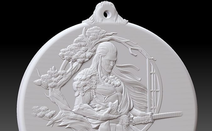 HM Samurai Warrior Keychain 3D model 3D printable | CGTrader