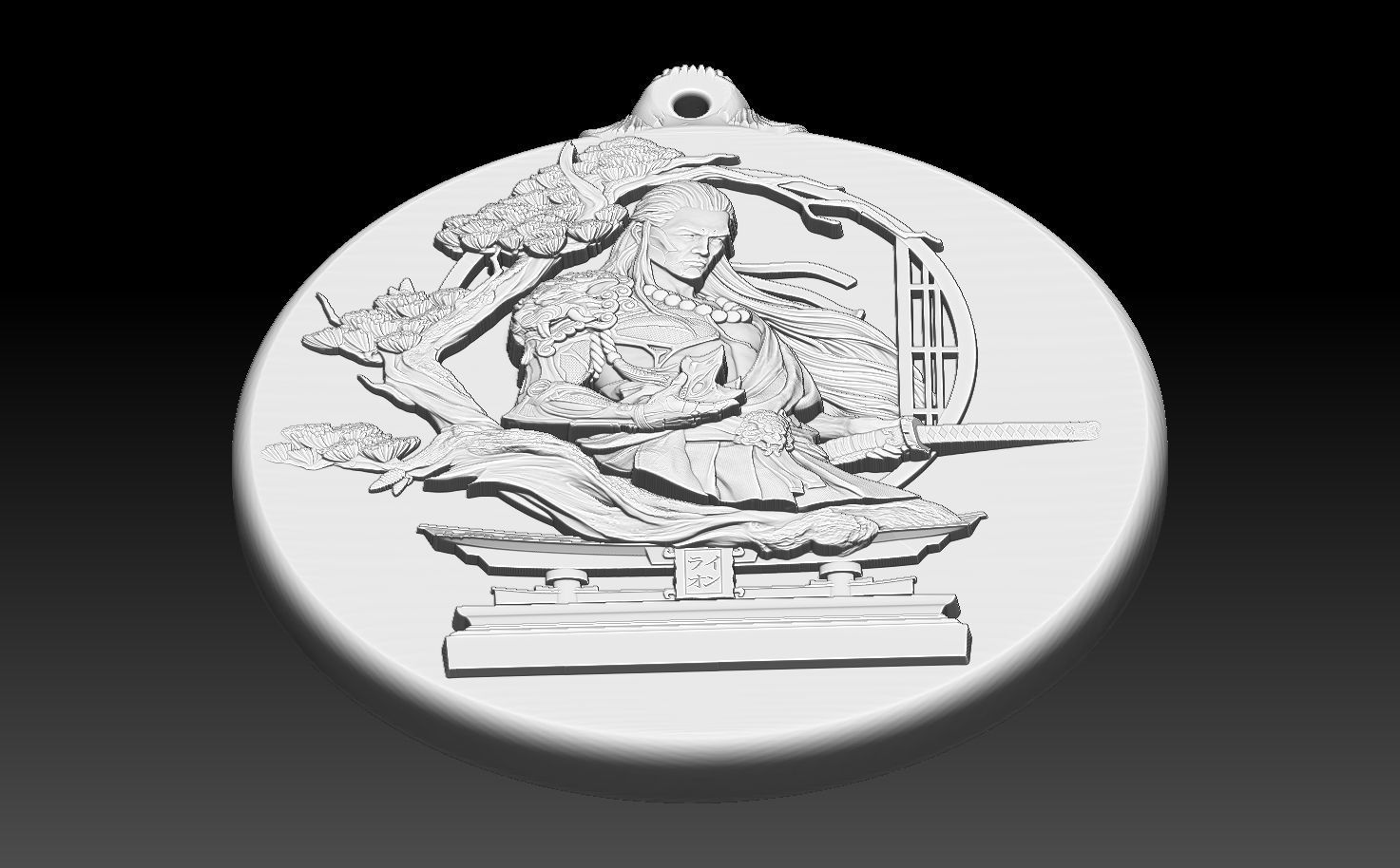 HM Samurai Warrior Keychain 3D model 3D printable | CGTrader