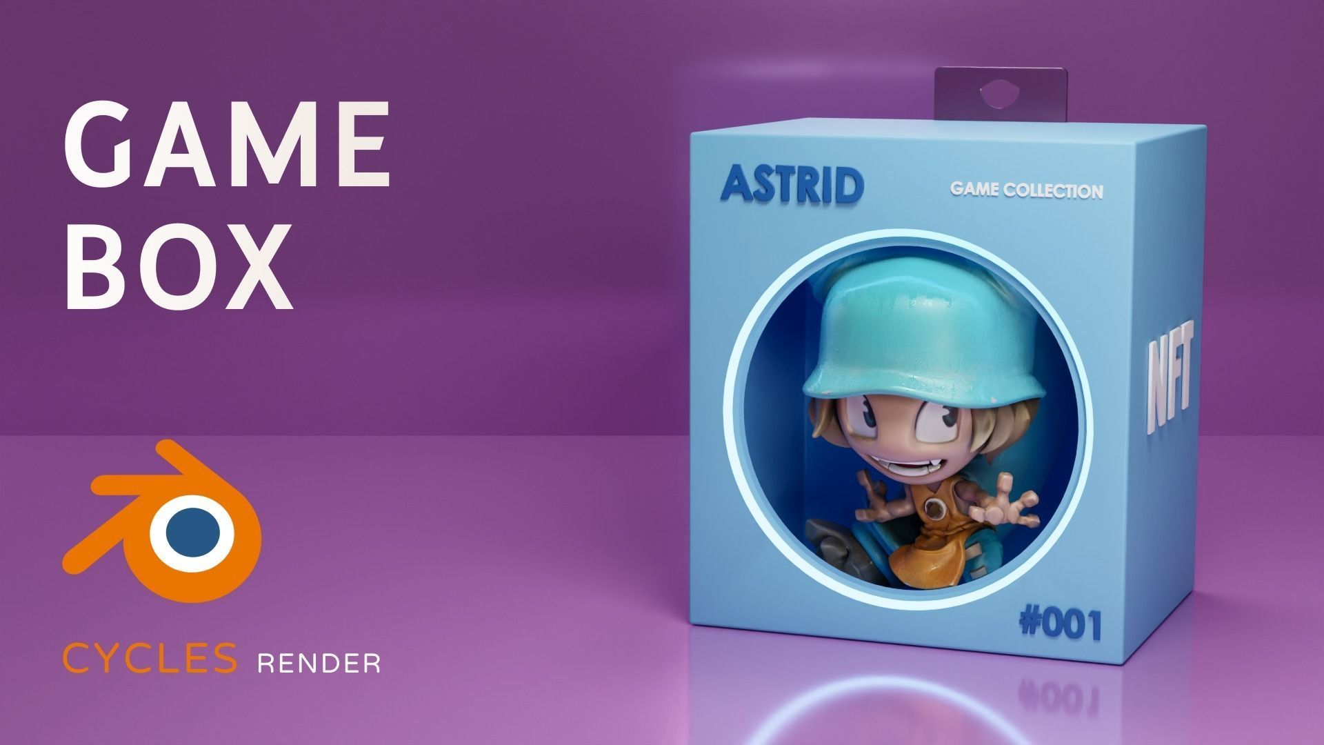 Blue Game box Blender template Cycles render 3D model animated | CGTrader
