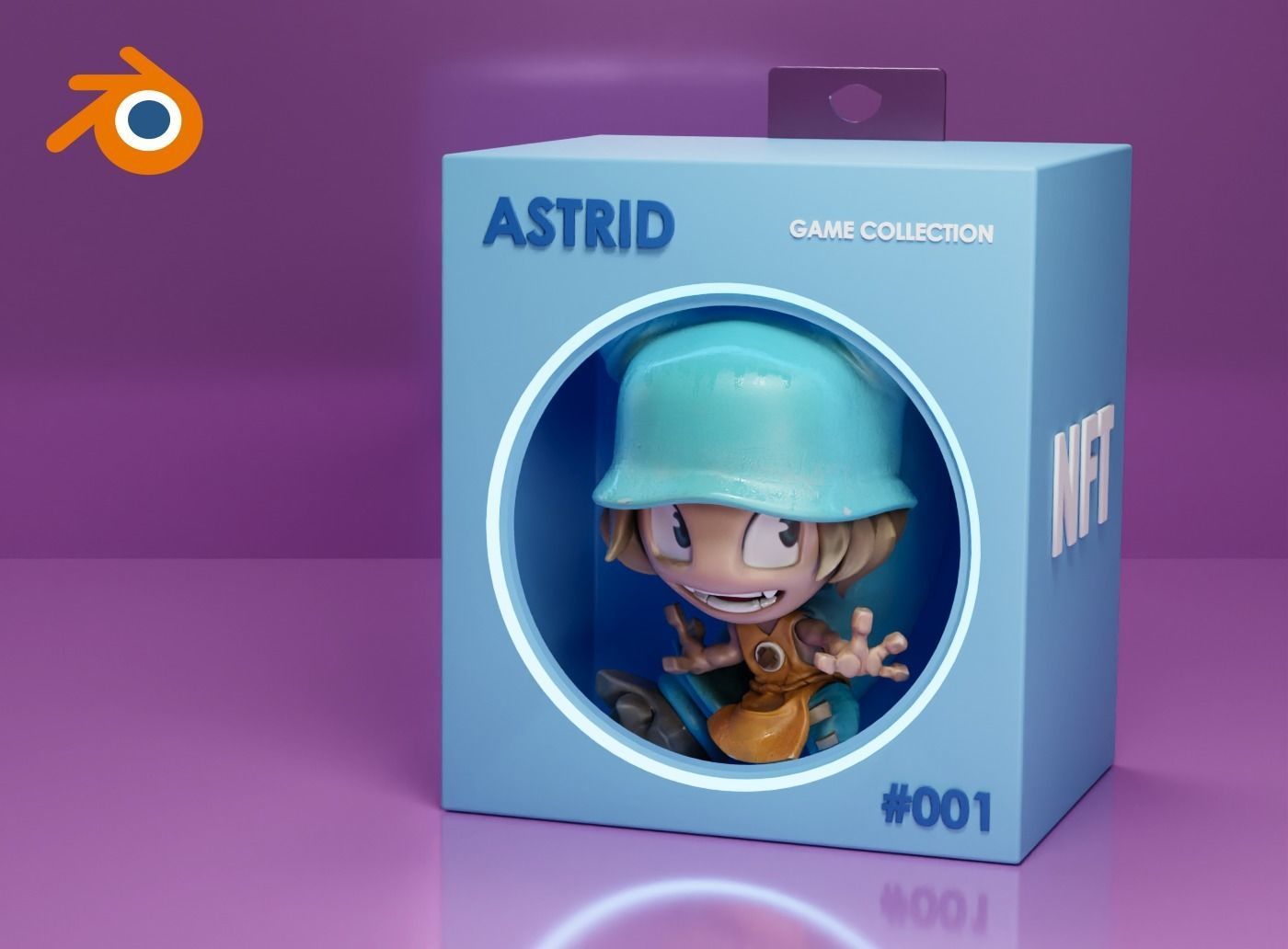 Blue Game box Blender template Cycles render 3D model animated | CGTrader