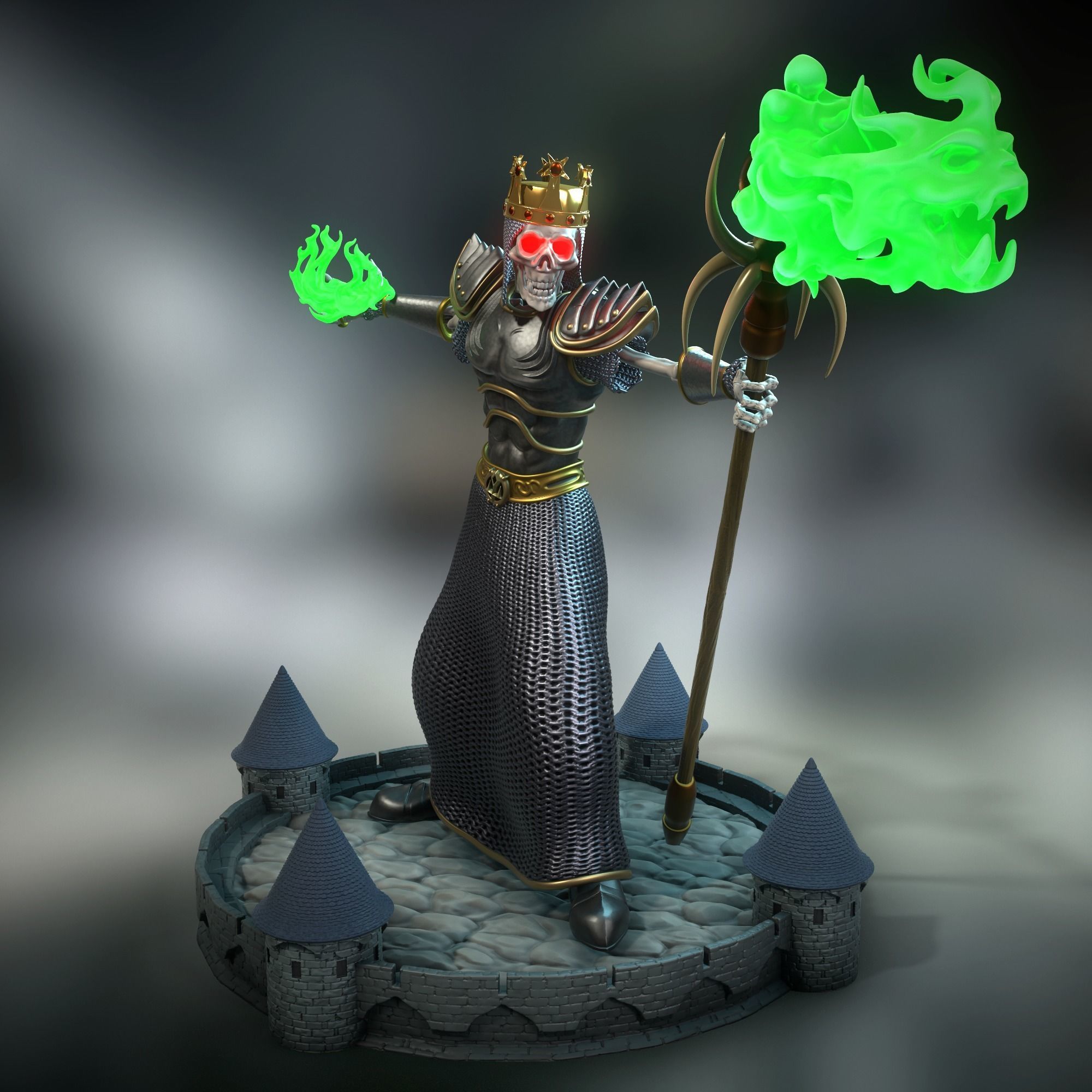 Heroes 3 Power Lich of Necropolis Model for 3D printing 3D model 3D ...