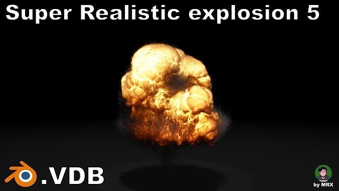 Super Realistic Explosion 5 - vdb animated 3D model animated | CGTrader