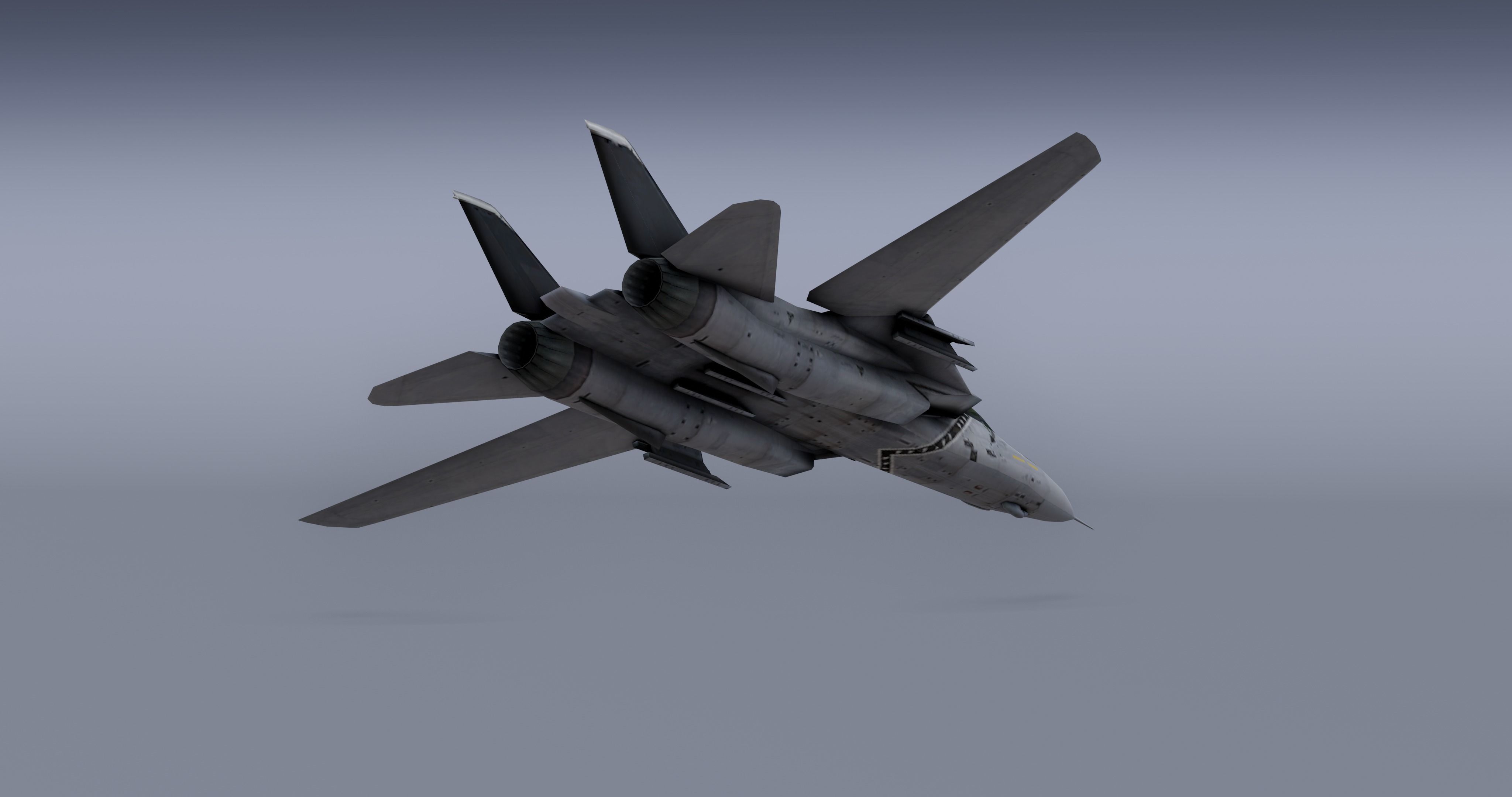 3D model F14 - Bombcat Military aircraft VR / AR / low-poly | CGTrader