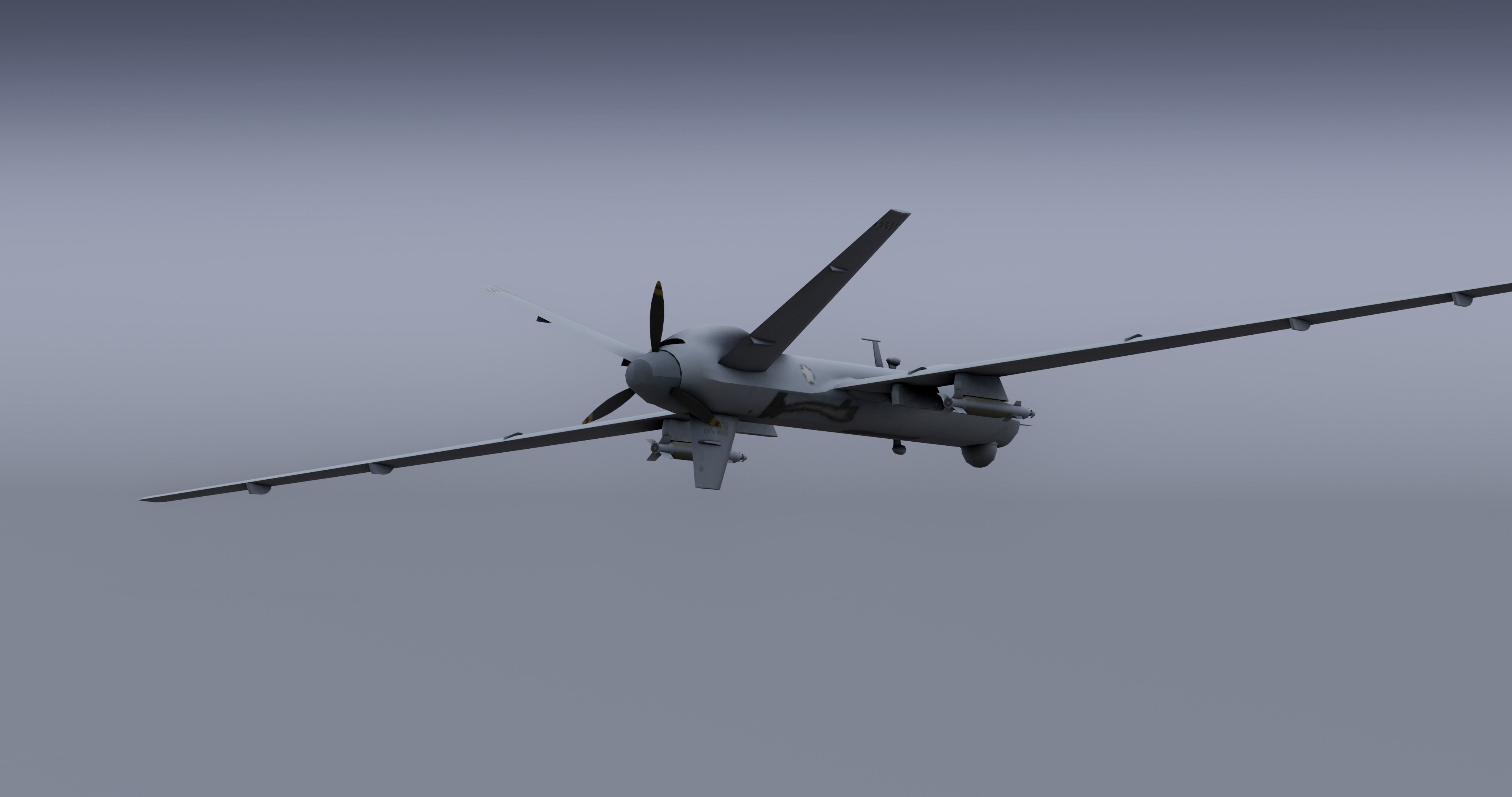 3D model MQ 9 - Reaper Drone VR / AR / low-poly | CGTrader